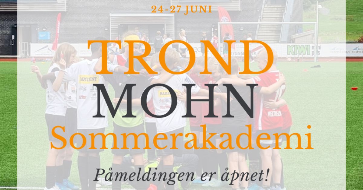 Nå kan du melde deg på Trond Mohn sommerakademi 2024. / Åsane Fotball